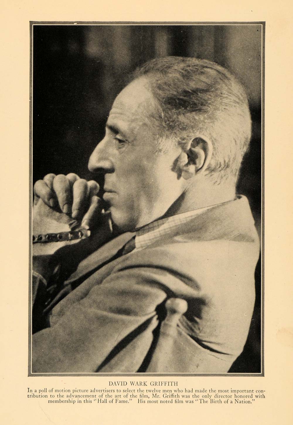 1926 Print David Griffith Film Director Birth Nation - ORIGINAL HISTOR ...