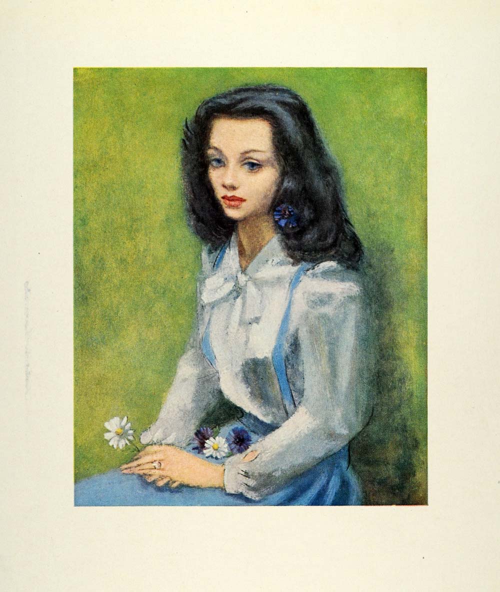 1945 Print Woman Janet Portrait Alabama Southern Belle Lily Cushing Oi ...