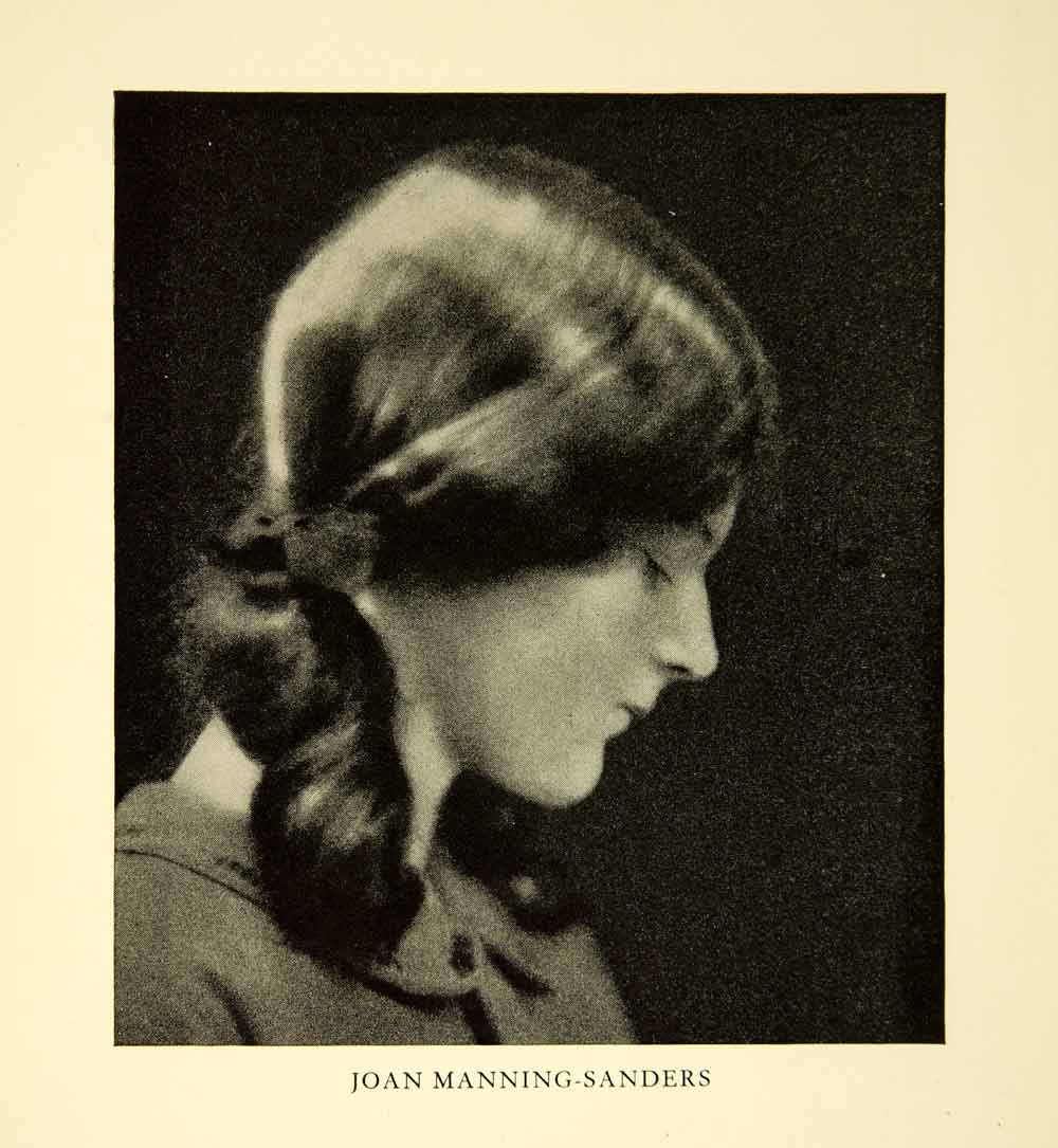 1931 Print Joan Manning-Sanders Artist Portrait Profile Young Woman XA ...