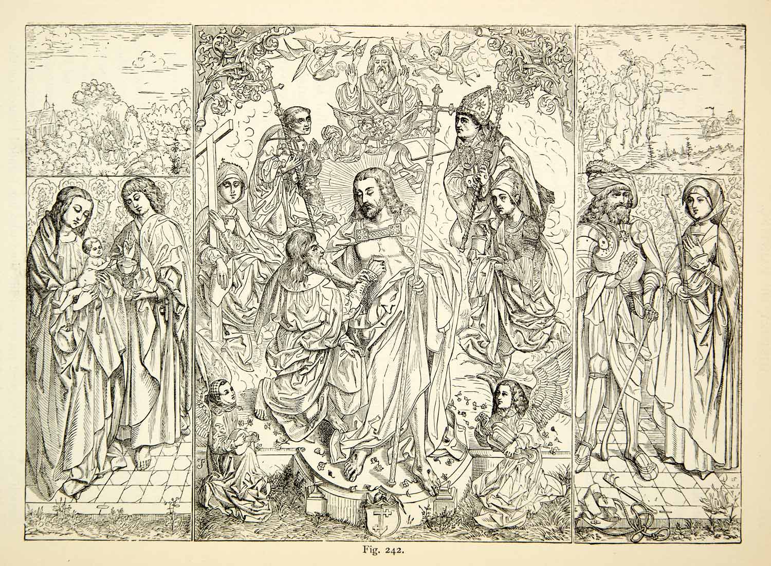 1888 Print Thomasaltar Religious Figures Jesus Christianity Babies XAC ...
