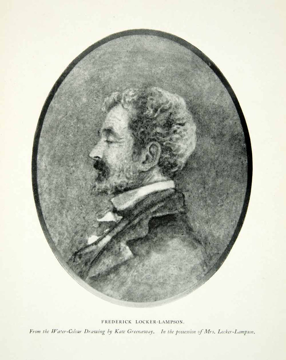 1905 Print Kate Greenaway Frederick Locker-Lampson Portrait Head Profi ...