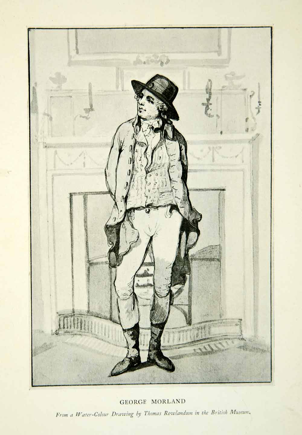 1907 Print Thomas Rowlandson Artist George Morland Portrait English XA ...