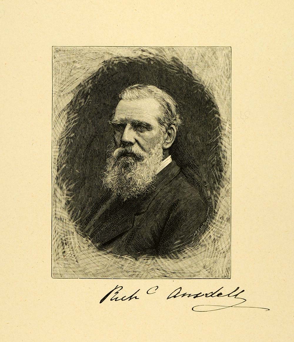 1887 Wood Engraving Richard Ansdell Portrait Art English Painting Anim ...