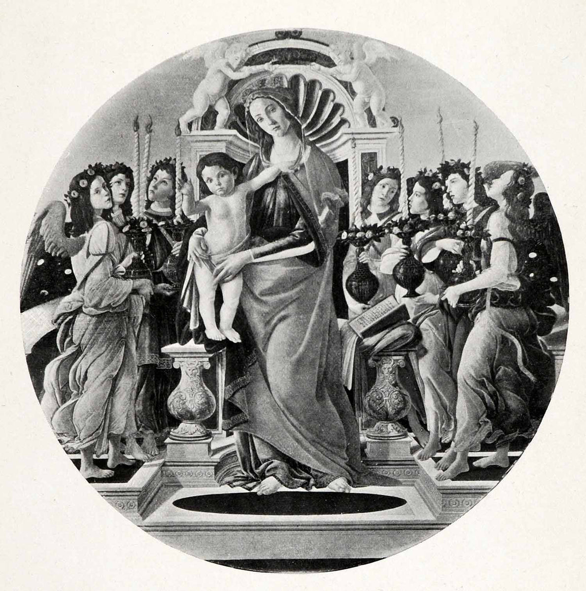 1903 Print Alessandro Botticelli Religious Art Jesus Virgin Mary Magda ...
