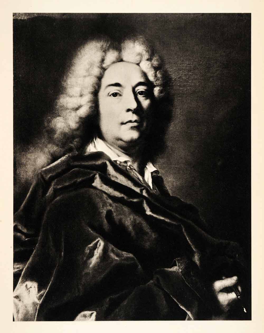 1937 Photogravure Portrait Nicolas De Largilliere Painter Costume Wig ...