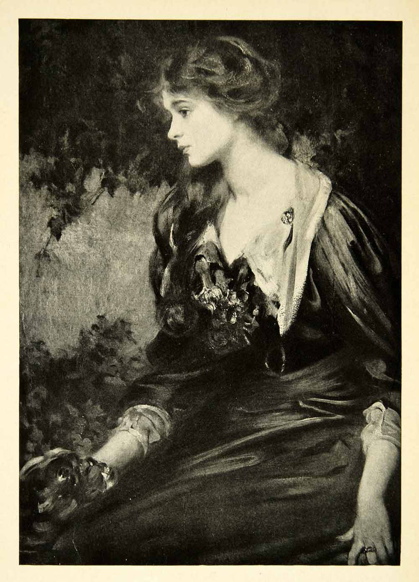 1908 Print James Jebusa JJ Shannon Art Lady Victoria Marjorie Manners ...