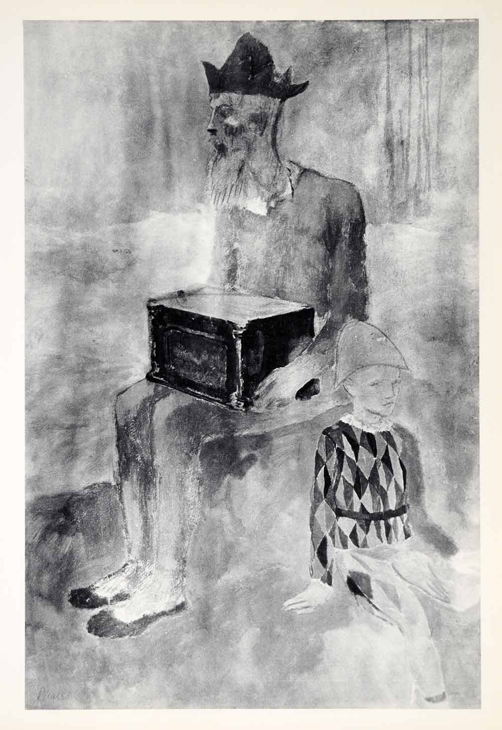 1965 Print Pablo Picasso Child Acrobat Chair Box Art Harlequin Saltimb ...