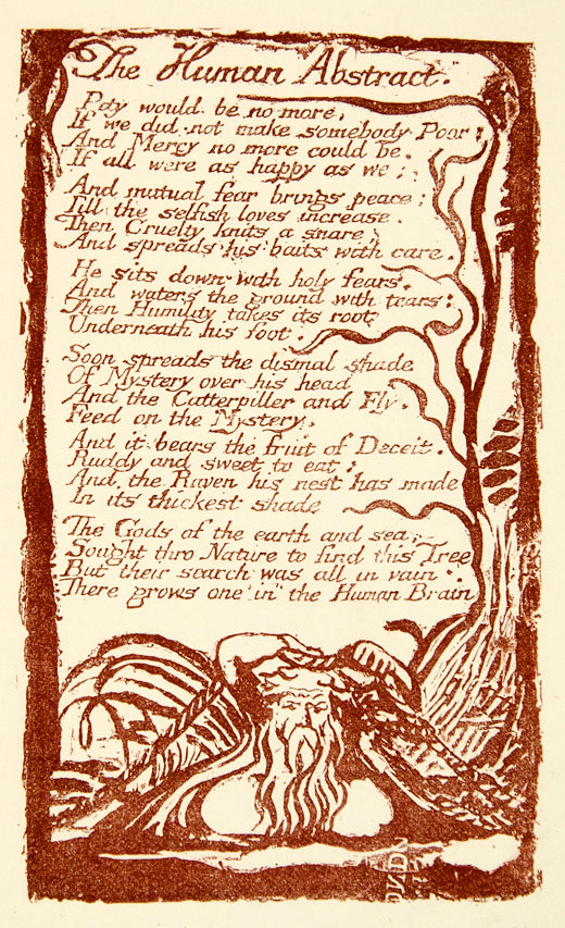 1863 Photolithograph William Blake Human Abstract Illustrated Poem XAH ...
