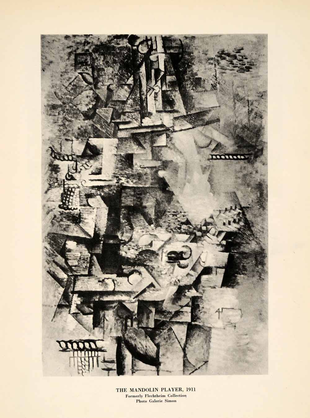 1940 Print Pablo Picasso Mandolin Musician Music Instrument Abstract M ...