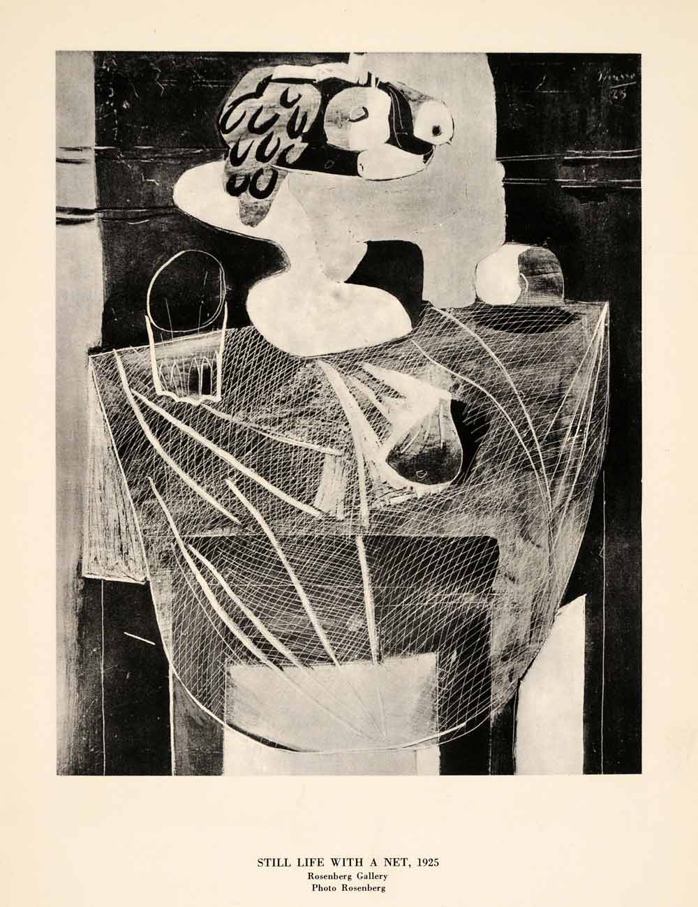 1940 Print Pablo Picasso Abstract Still Life Net 1925 Modern Contempor ...