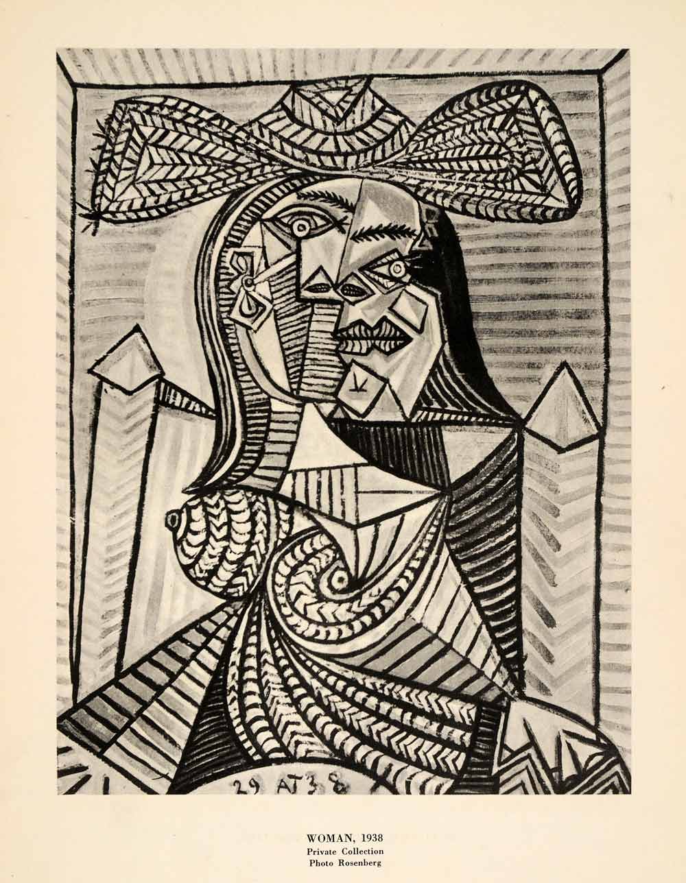 1940 Print Pablo Picasso Abstract Woman Breasts Modern Contemporary 19 ...