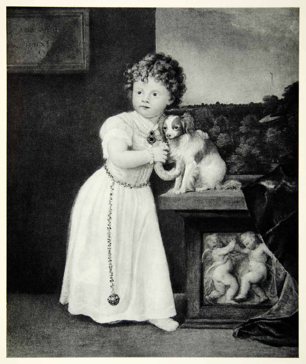 1950 Rotogravure Portrait Daughter Roberto Strozzi Tiziano Vecelli Tit ...