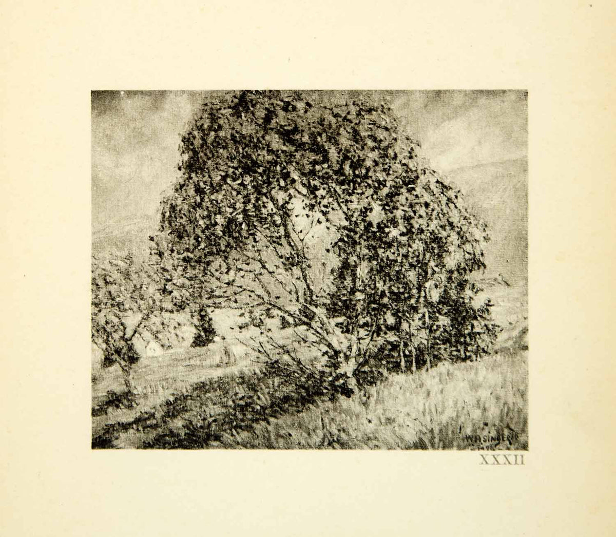 1923 Rotogravure Silver Willows William Henry Singer Nature Landscape ...