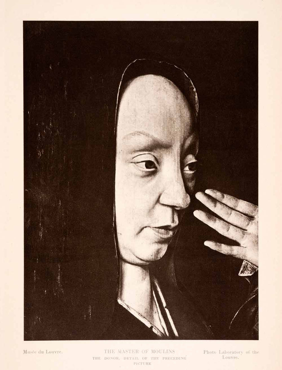 1939 Photogravure Detail Jean Hey Portrait Female Donor Renaissance Ar ...