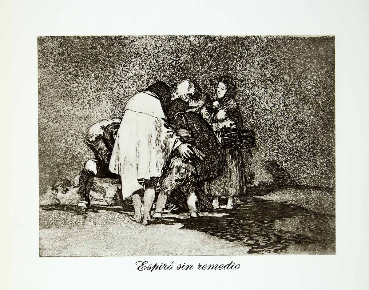 1962 Rotogravure Death Aid Espiro Remedio Francisco Goya Figures Die X ...