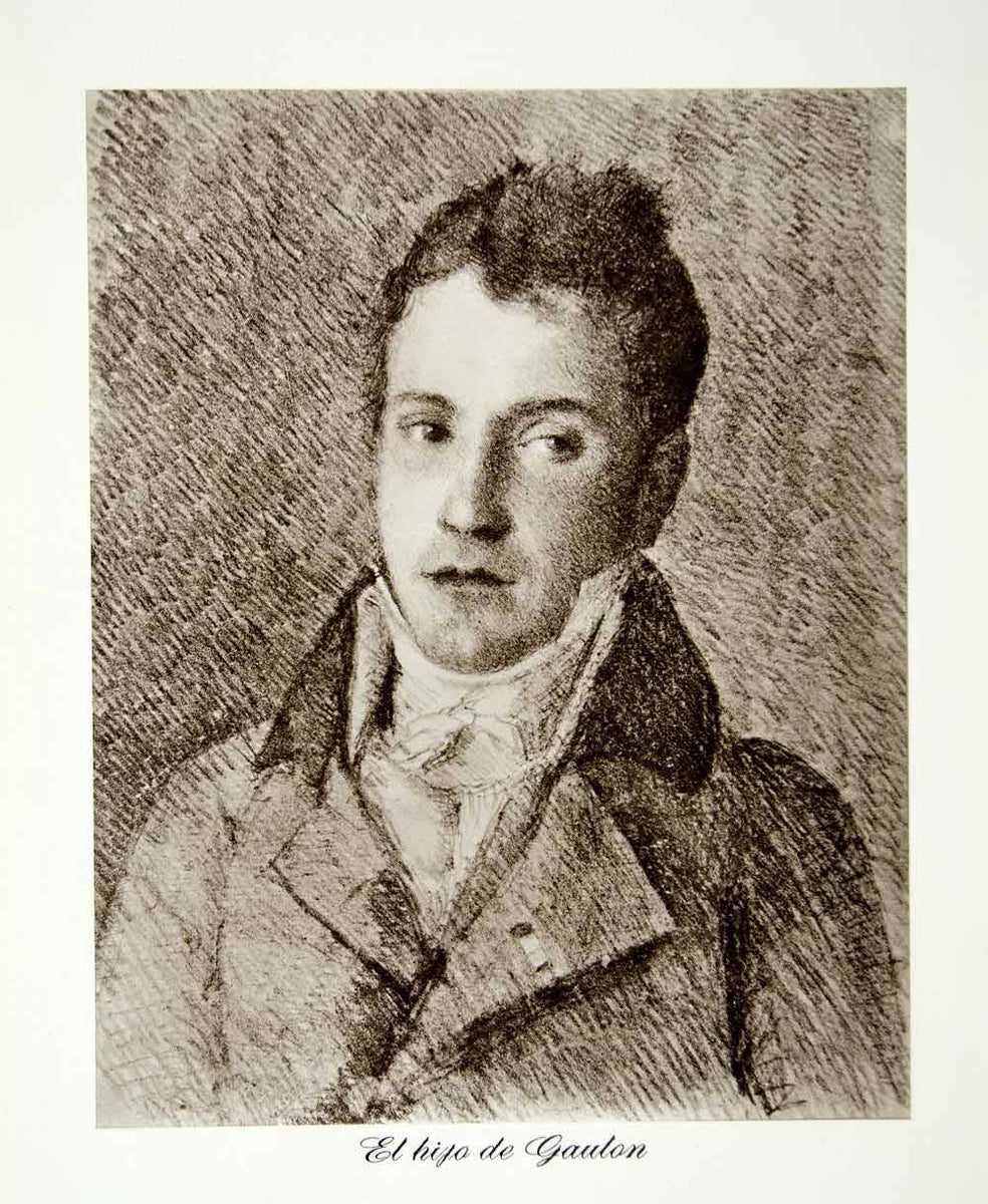 1962 Rotogravure Portrait Hijo Gaulon Son Francisco Goya Spaniard Man ...