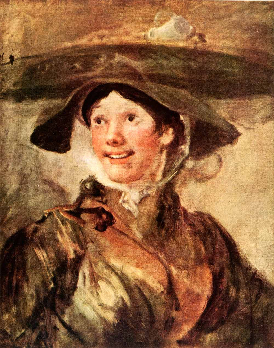 1939 Tipped-In Print William Hogarth Shrimp Girl Portrait Impressionis ...