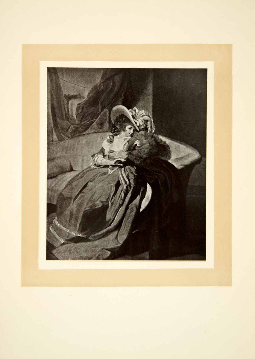 1910 Print Henry Walton Art Mrs Curtist Portrait Georgian Era Fashion ...