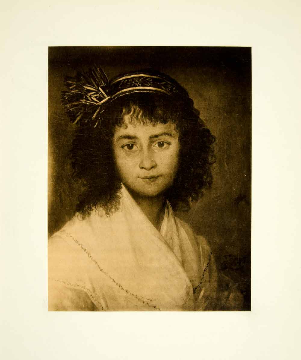 1922 Photogravure Francisco Goya Art Portrait Young Girl Romanticism X ...