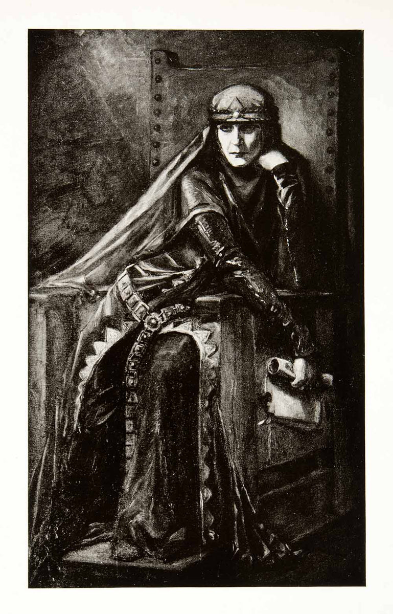 1927 Print Mary Hall Lady Macbeth Albert Sterner American Painter XAS4 ...