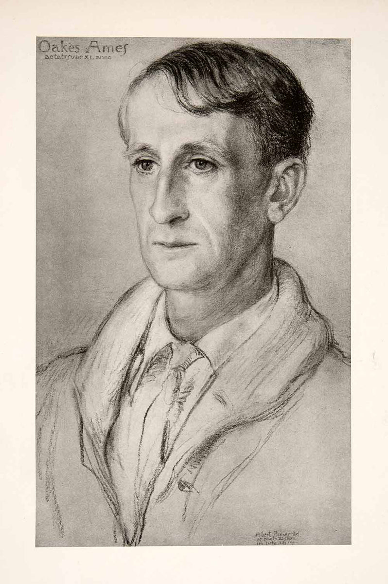 1927 Print Oakes Ames Portrait Albert Sterner American Painter Lithogr ...