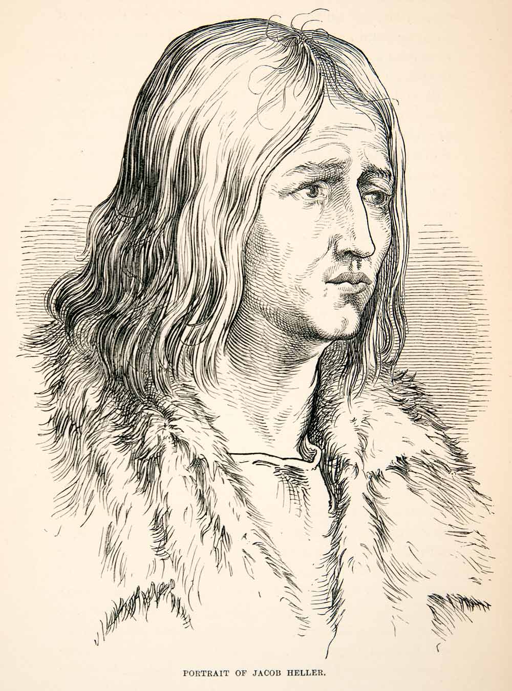 1882 Print Albrecht Durer Portrait Jacob Heller Frankfurt Germany Patr ...