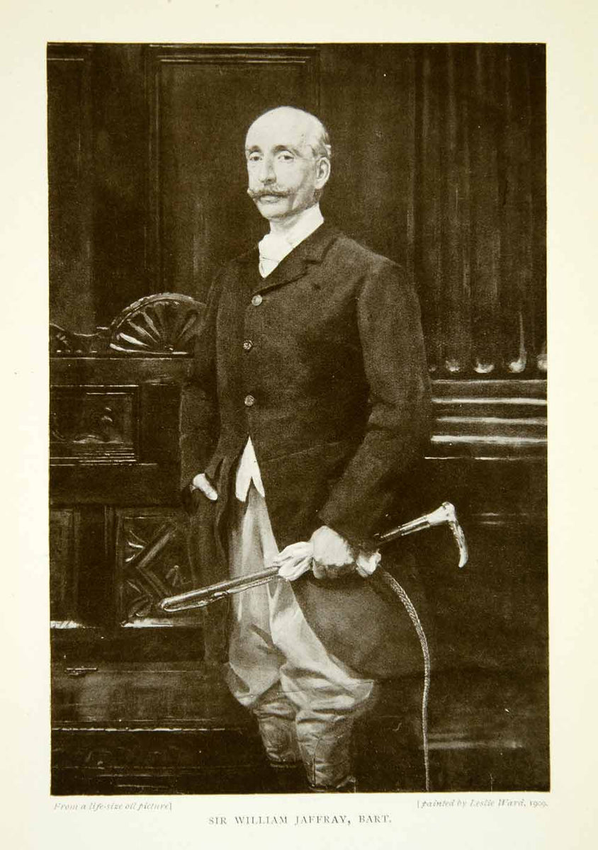 1915 Print Portrait Costume Leslie Ward Sir William Jaffray Bart Cane ...