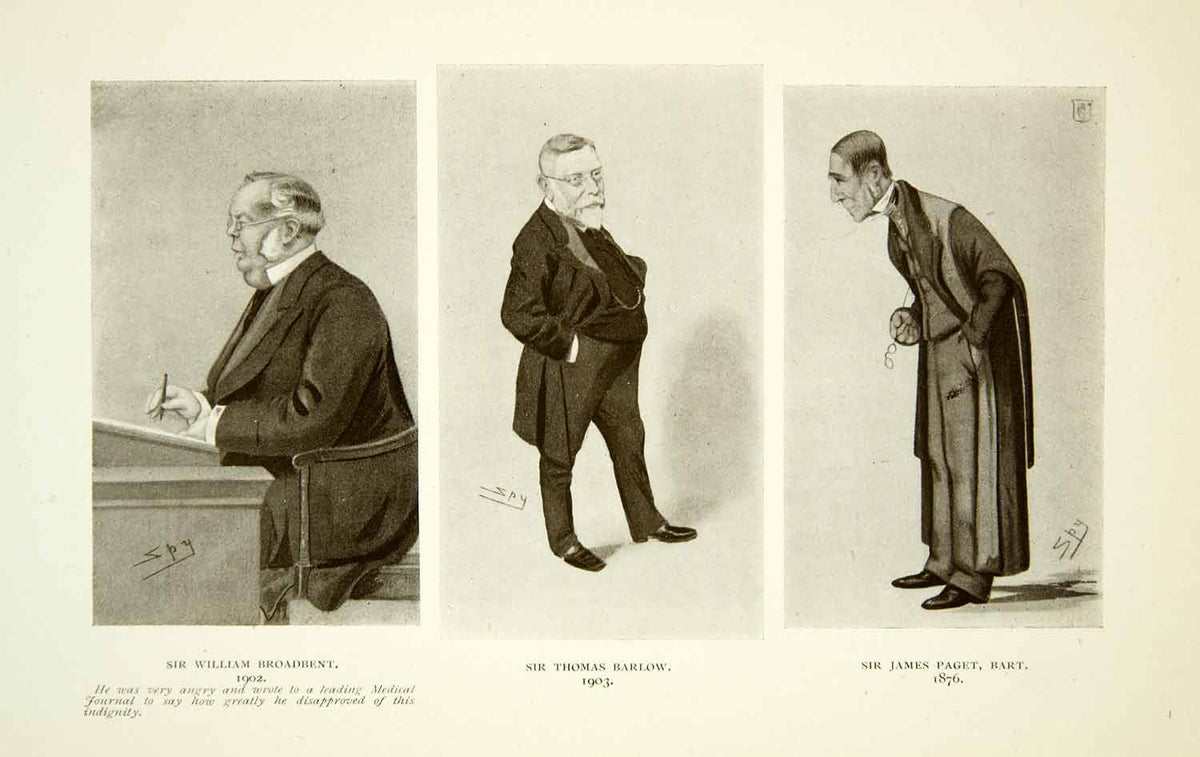 1915 Print Portrait Costume William Broadbent Thomas Barlow James Page ...