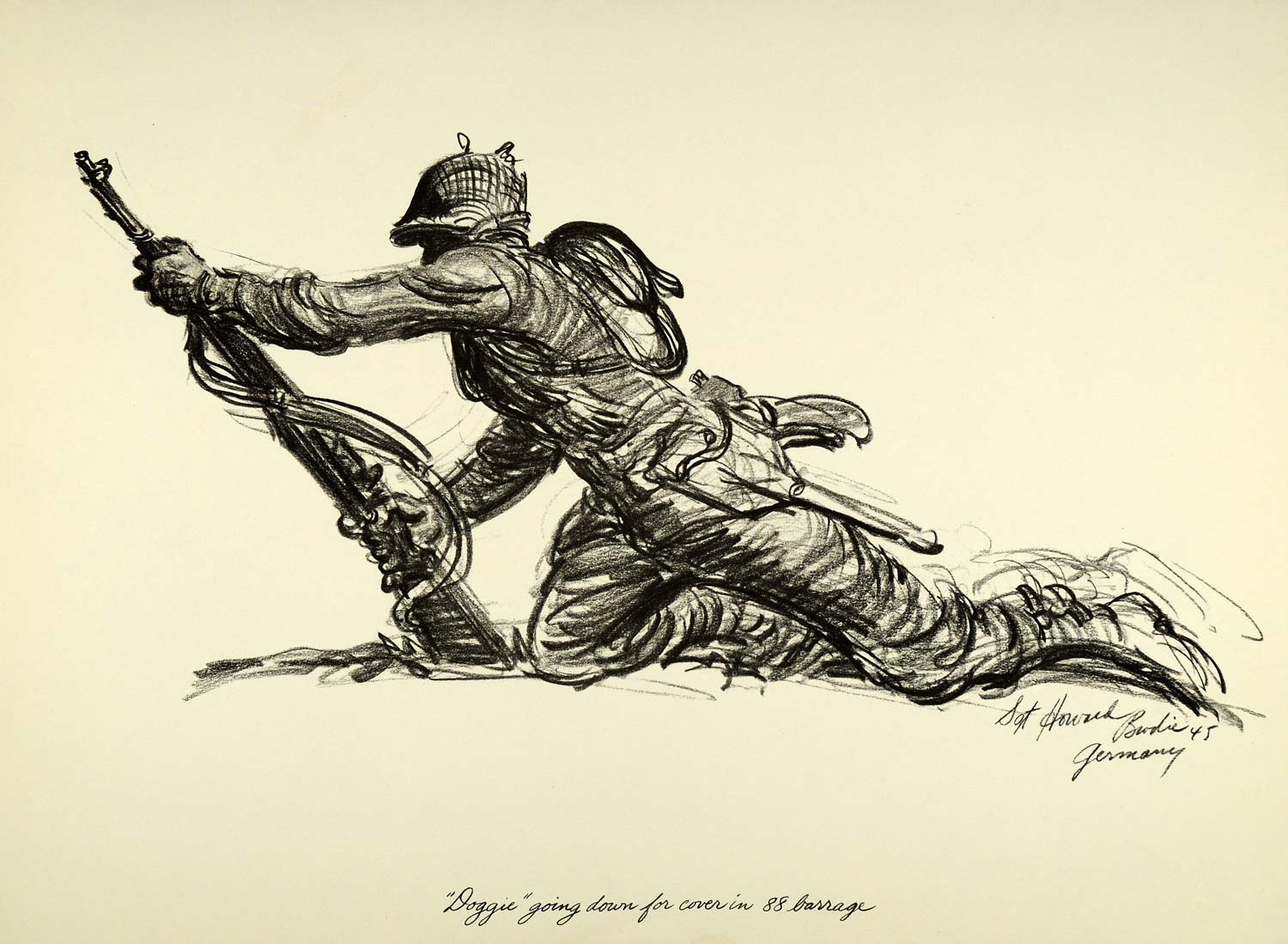 Ww2 American Soldier Drawing