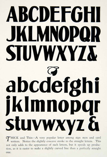 1928 Print Thick Thin Typeface Style Text Alphabet Graphic Design Lett ...
