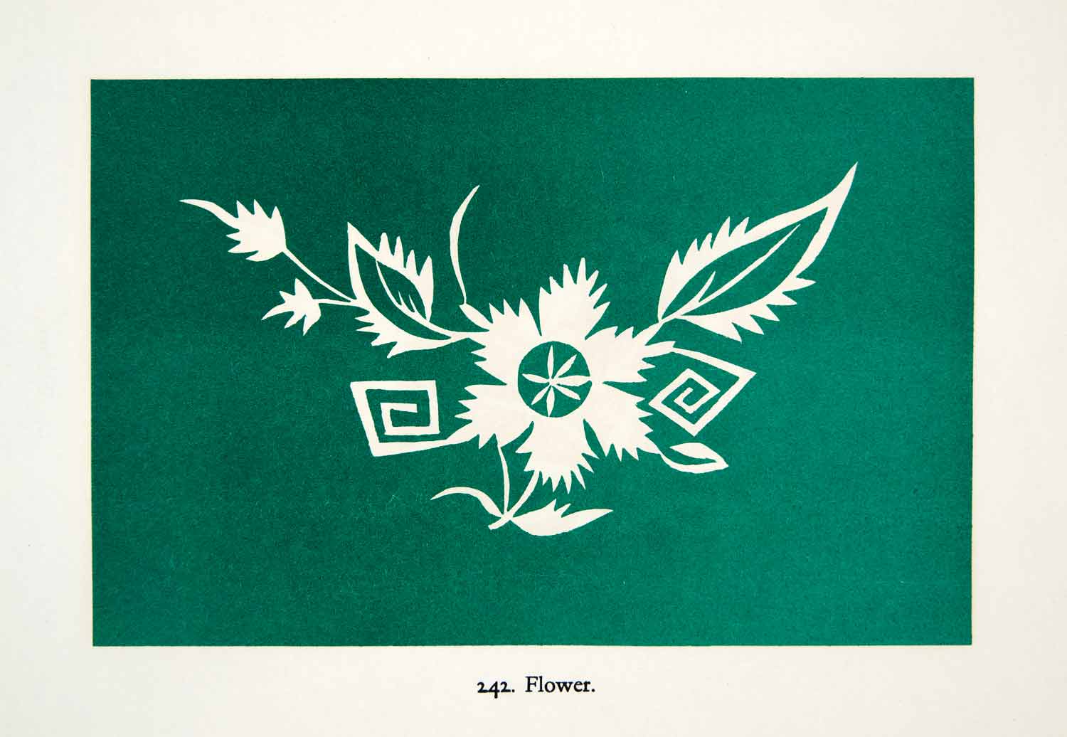 1949 Lithograph Flower Kiangsi Jiangxi China Chinese Floral Botanical ...