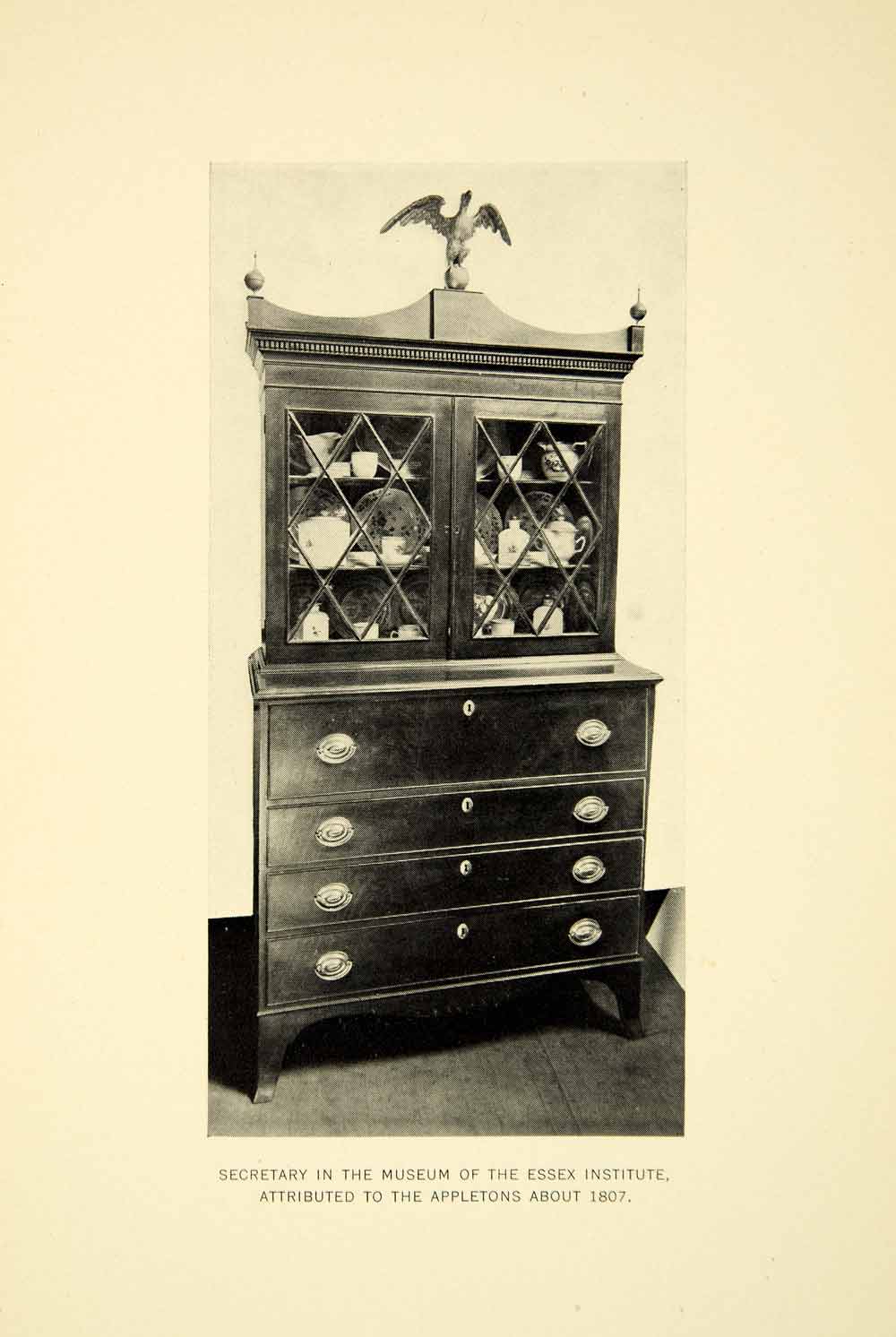 1934 Print Cabinetry Wooden Samuel McIntyre Display Furniture Appleton ...