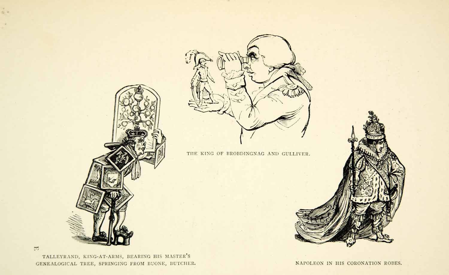 Funny Napoleon Bonaparte Political Cartoon