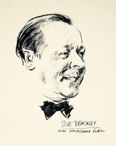 1951 Print Bob Benchley James Montgomery Flagg Humorist Portrait Actor ...