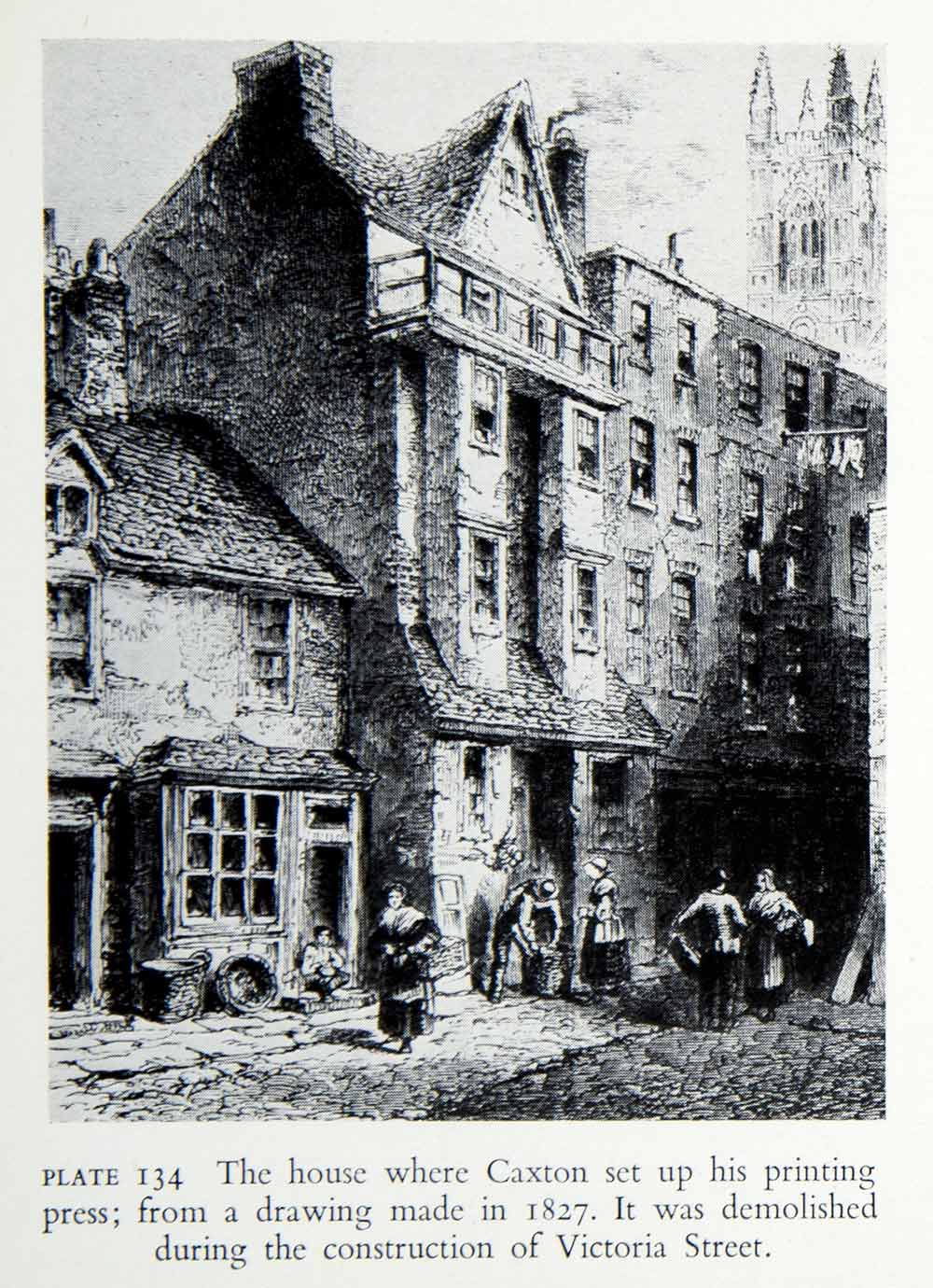 1951 Print Caxton Printer Printing Printmaking Merchant Press London X ...