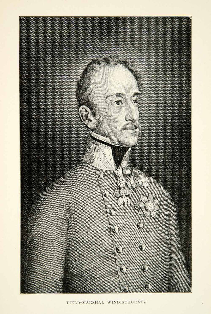1905 Print Alfred I Field Marshal Windischgratz Austrian Officer Milit ...