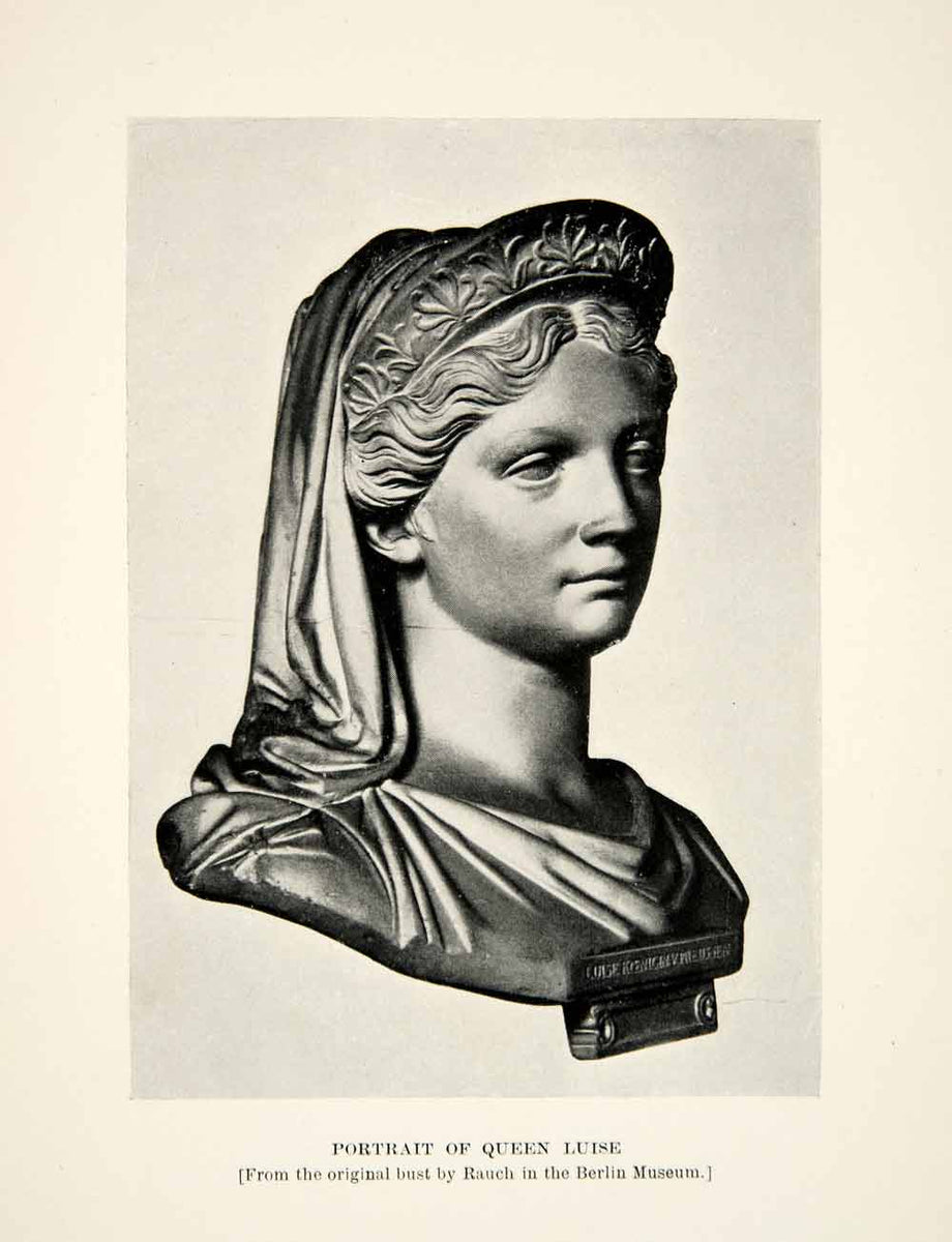 1896 Print Portrait Queen Louise Mecklenburg-Strelitz Prussian Royalty ...