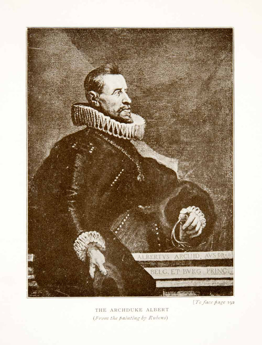 1914 Print Portrait Archduke Albert VII Austria Peter Paul Rubens Flan ...