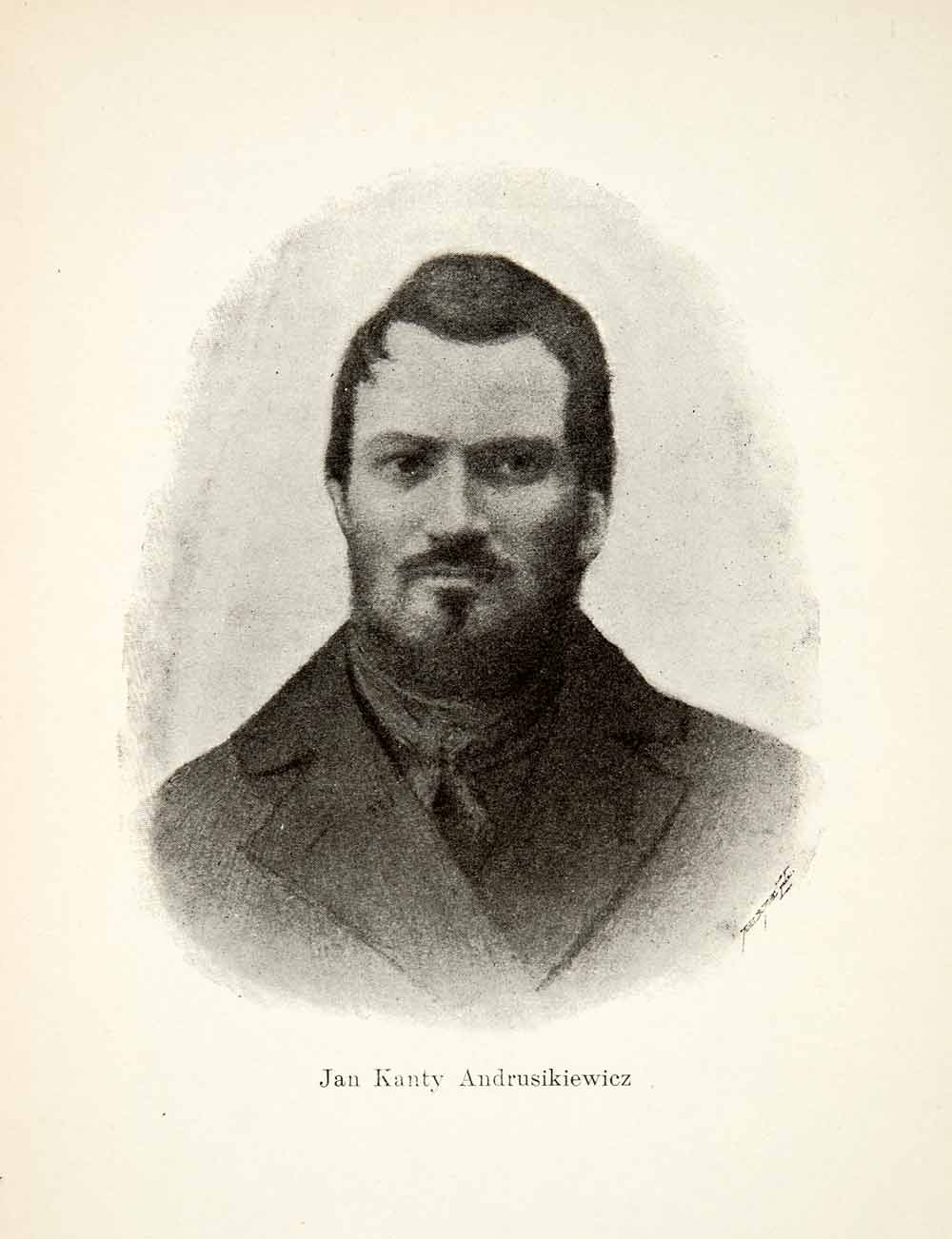 1906 Print Art Jan Kanty Andrusikiewicz Portrait Greater Poland Uprisi ...