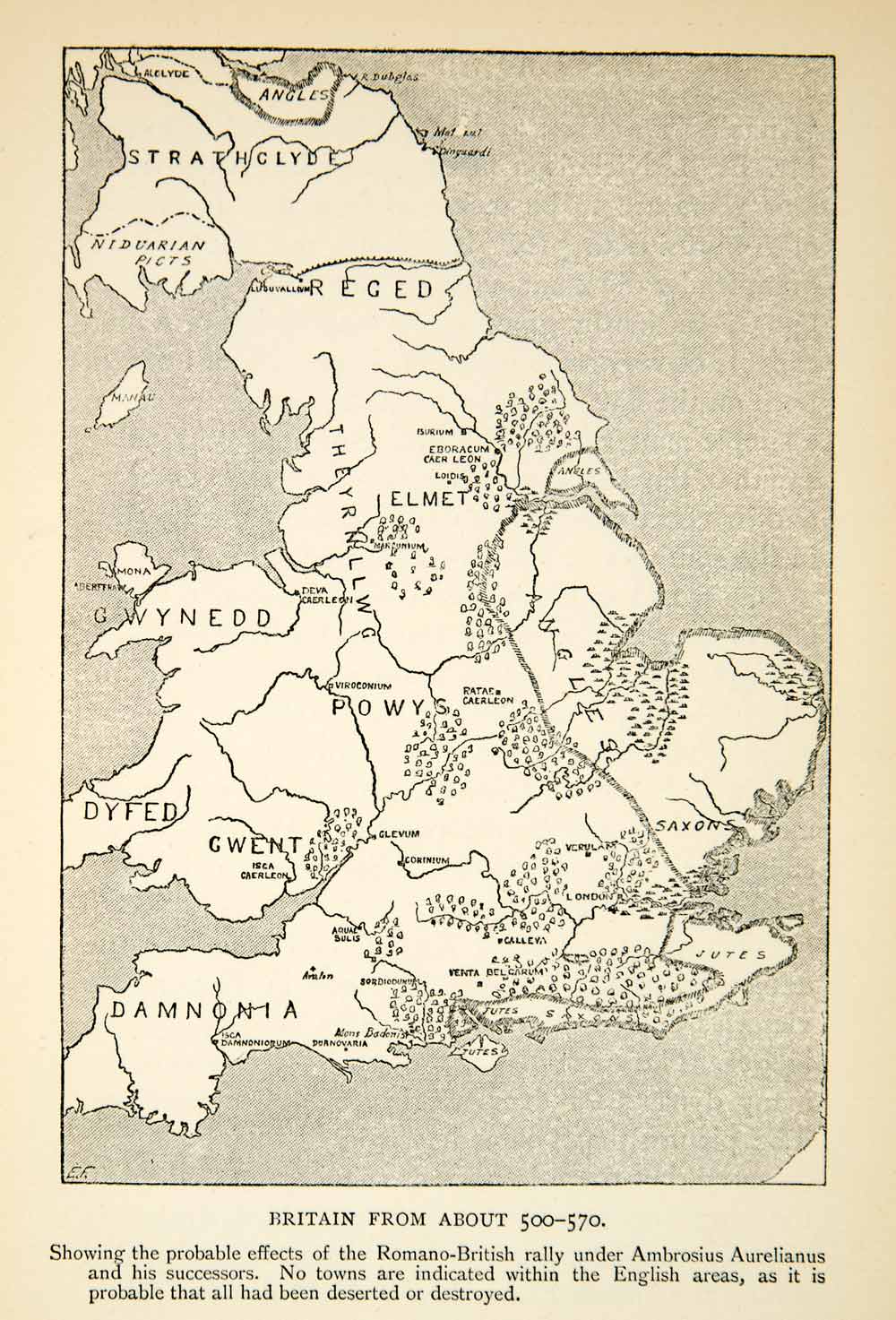 Map Of Britain 500 Ad