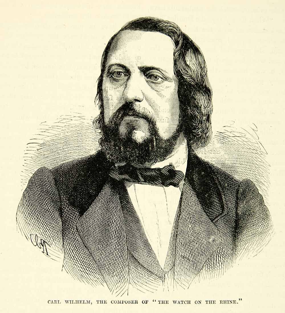 1884 Wood Engraving Carl Wilhelm German Music Composer Portrait Franco ...