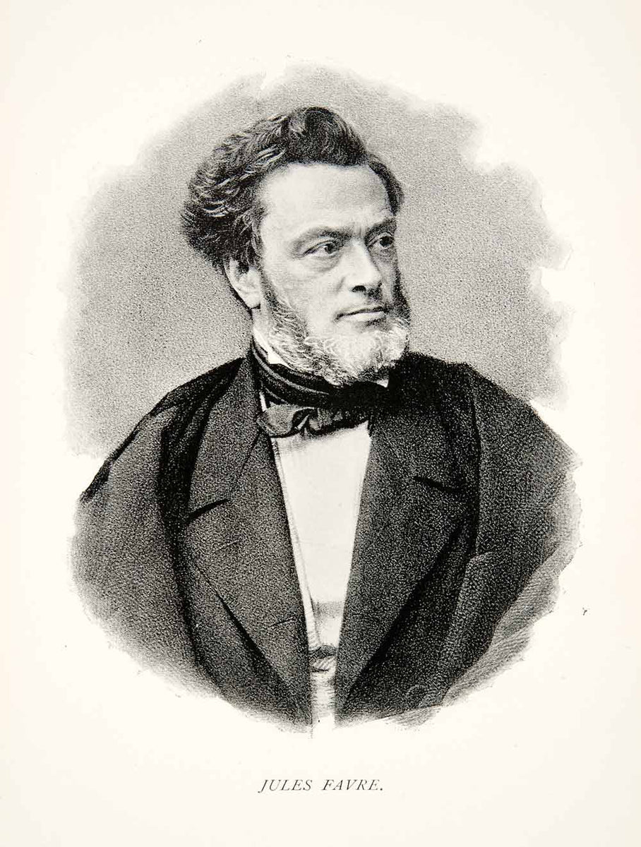 1899 Print Portrait Jules Claude Gabriel Favre French Statesman Leader ...