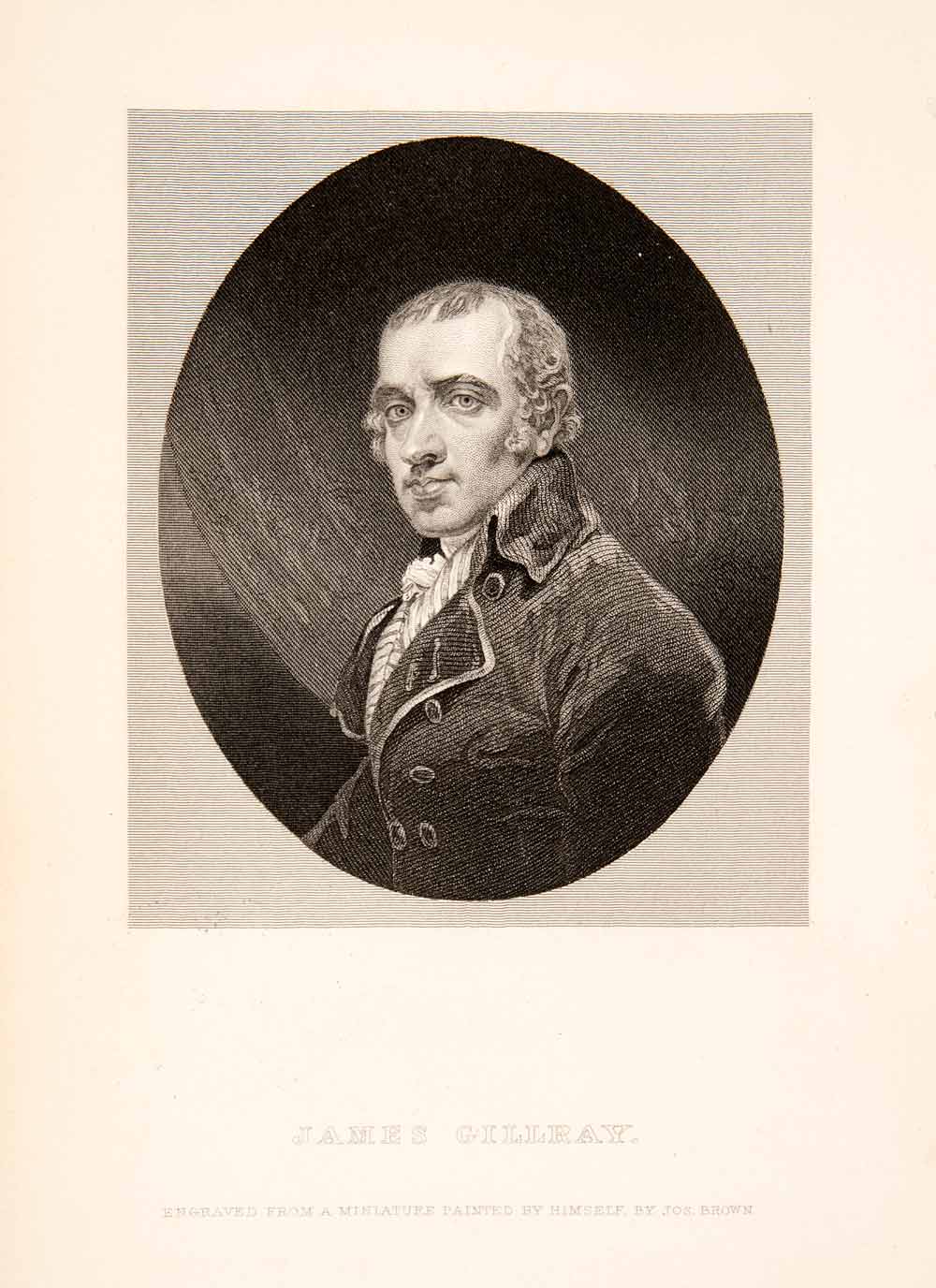 1848 Steel Engraving James Gillray British Political Cartoonist XEX9 ...