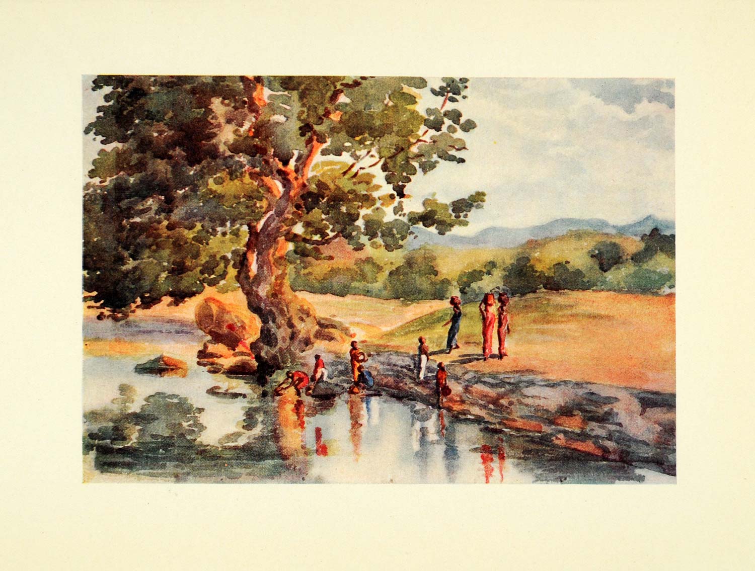 1914 Print Canarese Water Women Carrier Mysore India Lady Lawley Lake ...