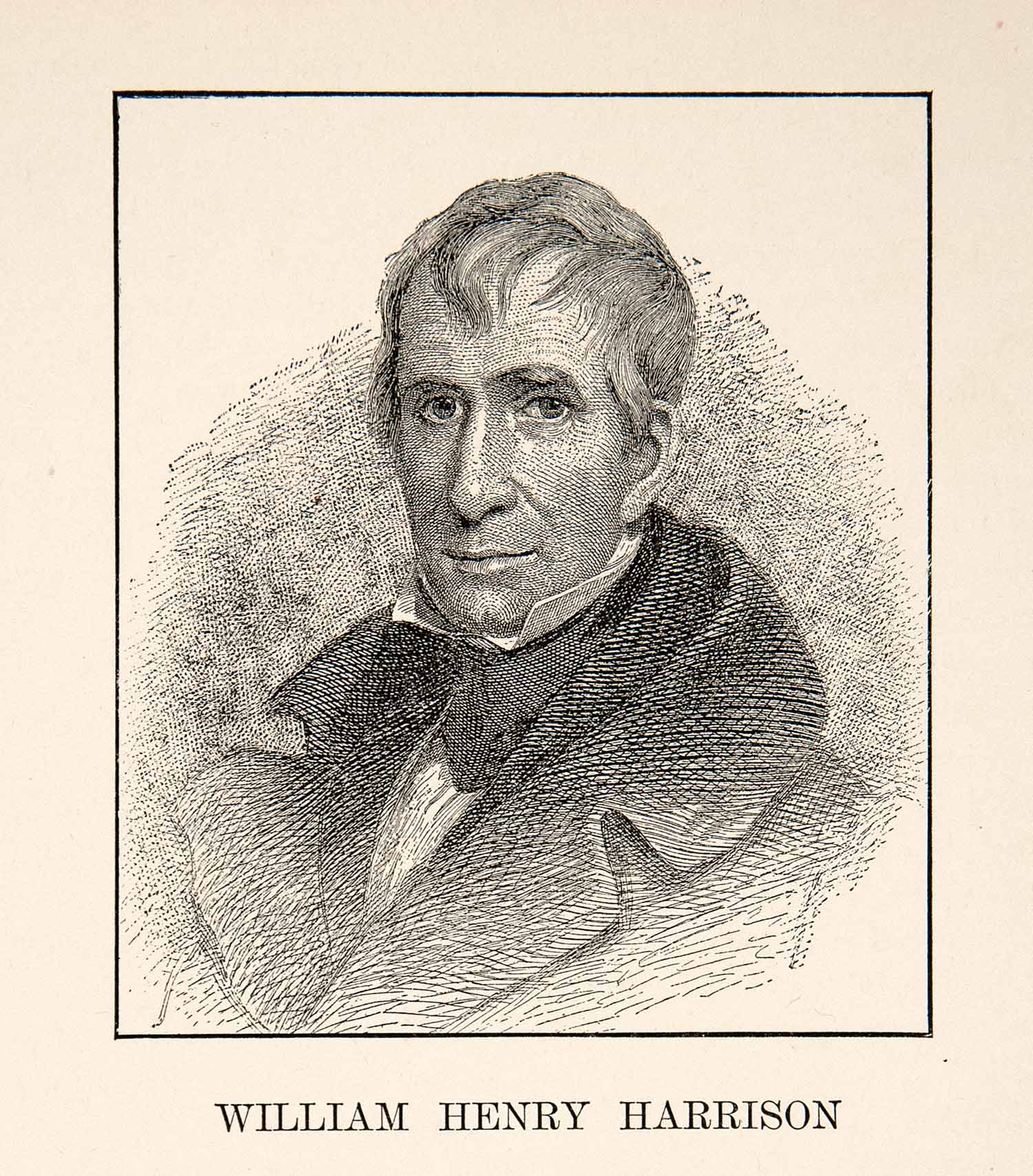 1929 Print Portrait William Henry Harrison President United States Ame ...