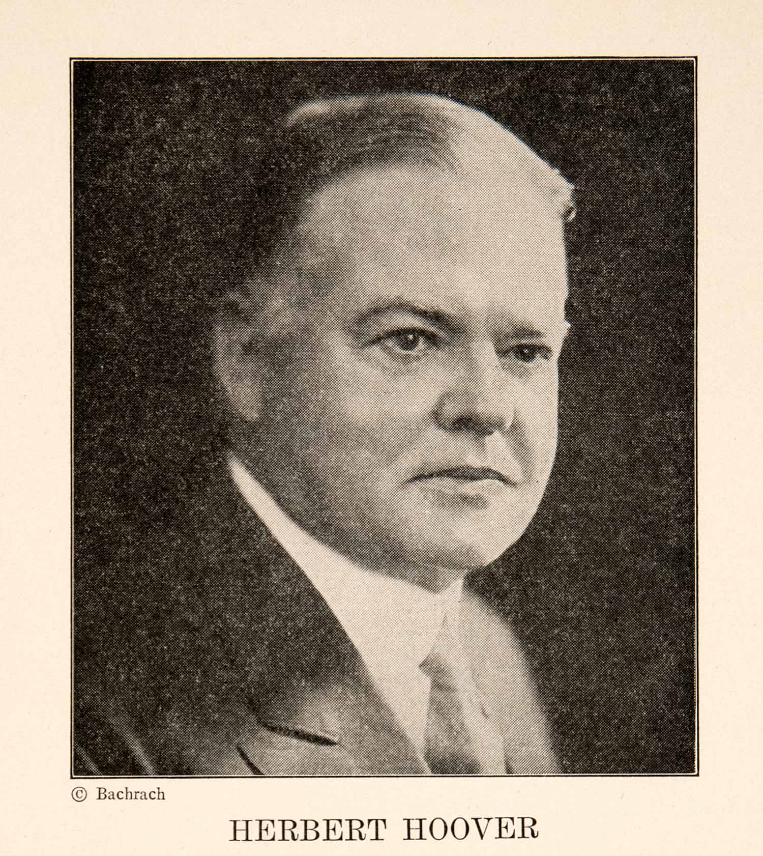 1929 Print Portrait Herbert Hoover President United States America XGA ...