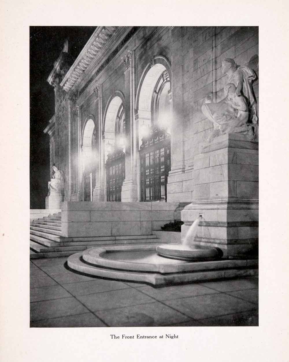 1911 Print Pan American Union Building Structure Entrance Night United ...