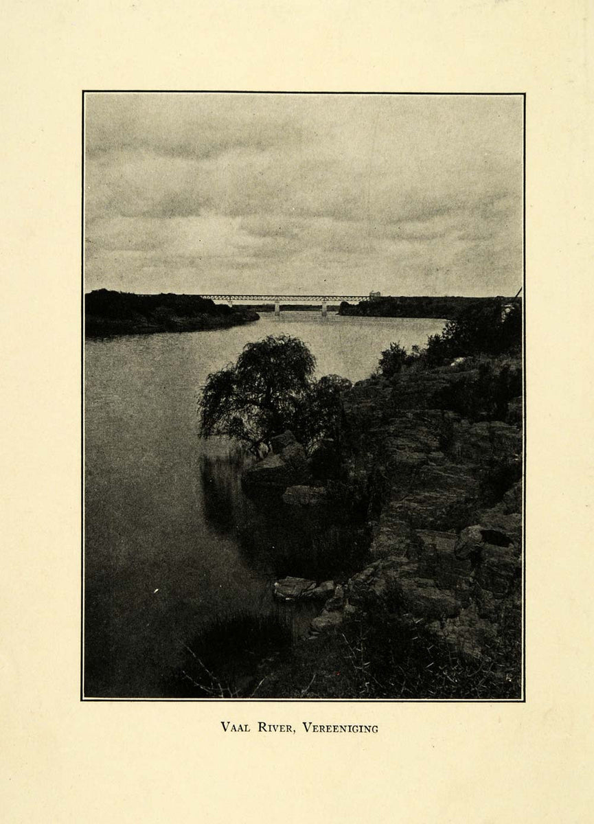 1927 Print Vaal River Vereeniging South Africa Landscape Formation Wat ...