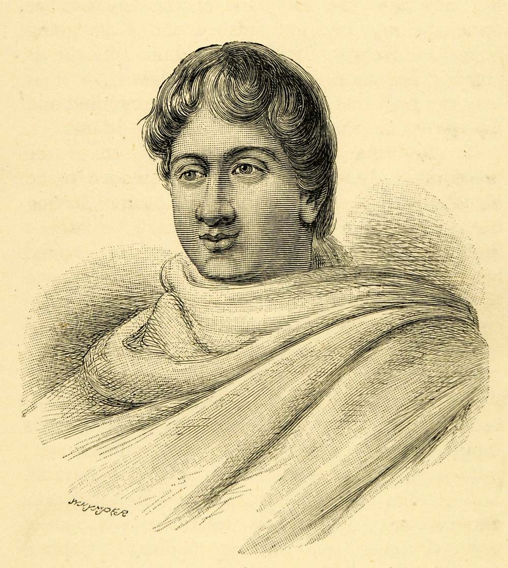 1896 Wood Engraving Art Madagascar King Radama I Great Royalty Royal X ...