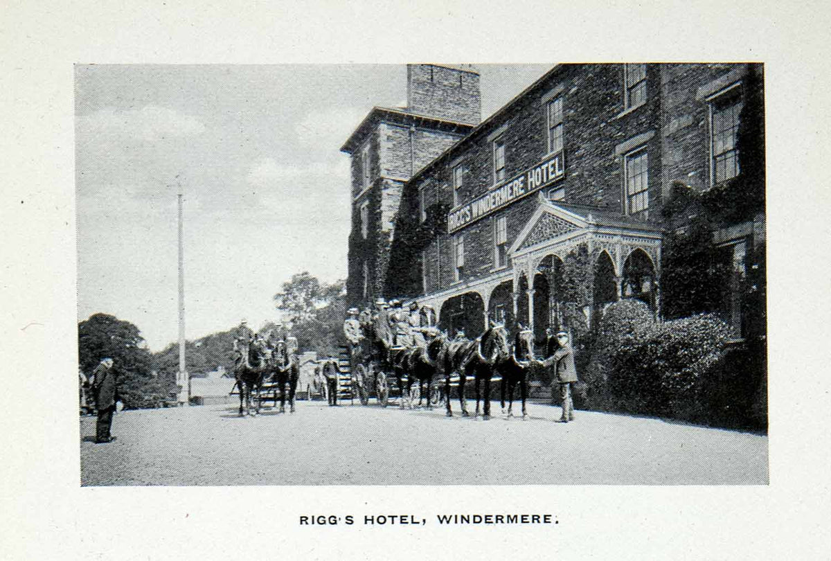 1912 Print Riggs Windermere Hotel Stagecoach Horses Historic Image Eng ...